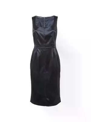 Dolce & Gabbana Satin Midi Dress - Blue