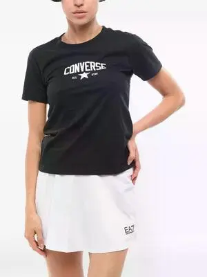CONVERSE Logo-print Slim-fit T-shirt - Black