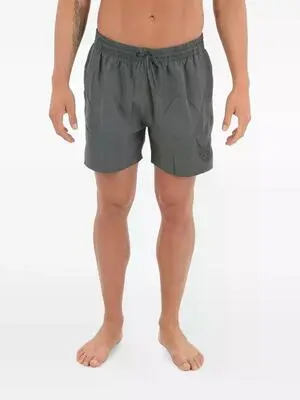 Nike Logo-print Drawstring Swim Shorts - Grey