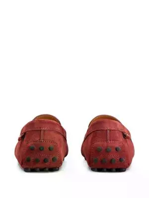 TOD'S Suede Gommino Loafers - Red