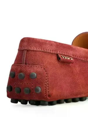 TOD'S Suede Gommino Loafers - Red