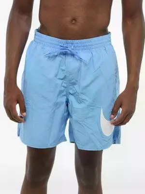 Nike Logo-print Drawstring Swim Shorts - Blue