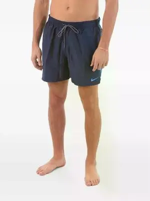 Nike Logo-embroidered Side-band Swim Shorts - Blue