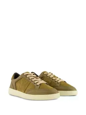 FERRAGAMO Suede And Leather Low-top Sneakers