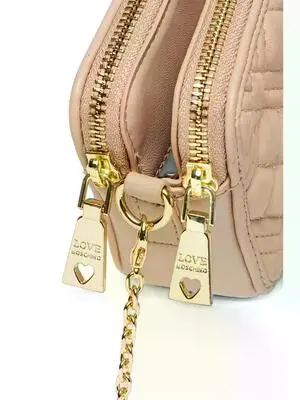 Moschino Quilted Logo-plaque Clutch Bag