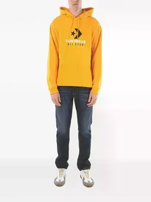 CONVERSE All Star Logo-print Hoodie - Yellow