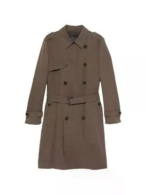 Herno Double-breasted Belted Coat - Brown