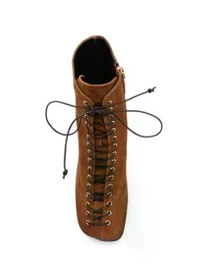 HALMANERA Lace-up Suede Ankle Boots