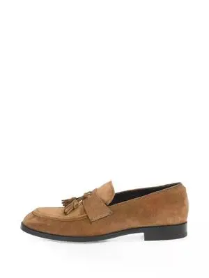 Zegna Siena Suede Tassel Loafers - Brown