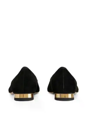 TOD'S Bow-detail Suede Ballet Flats