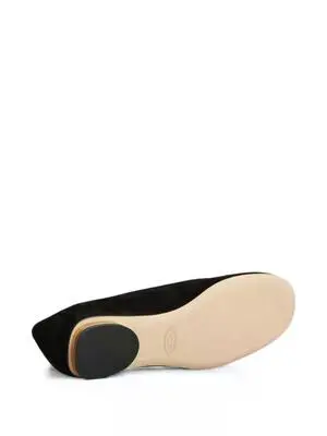 TOD'S Bow-detail Suede Ballet Flats