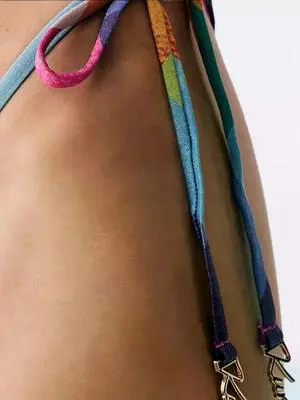 Kurt Geiger Check-print Side-tie Bikini Bottoms