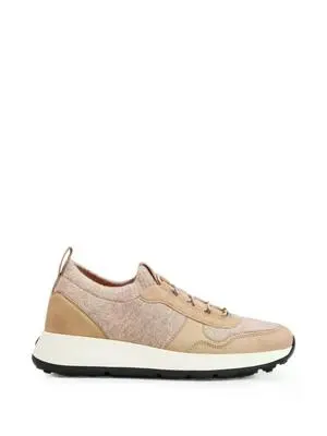 TOD'S Red Dot Socks Sneakers In Knit And Suede - Neutrals
