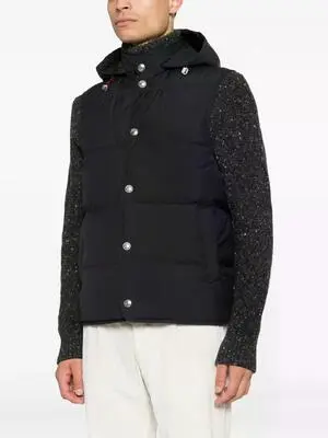 Eleventy Hooded Quilted Gilet