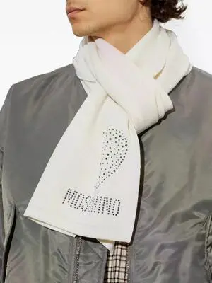 Moschino Sequin-embellished Heart-motif Scarf