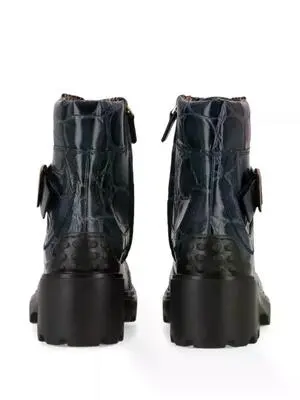 TOD'S Crocodile-effect Ankle Boots