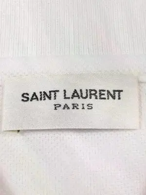 Saint Laurent 2010s Embroidered Logo Polo Shirt