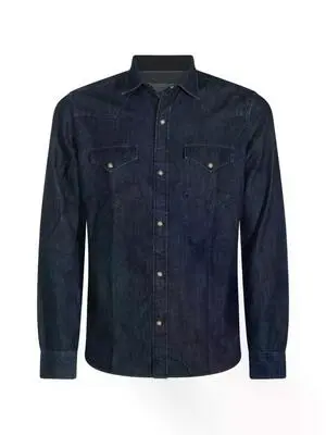 Canali Western-style Denim Shirt