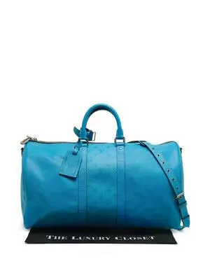 LOUIS VUITTON 2020 50 Keepall Bandoulière Luggage - Blue
