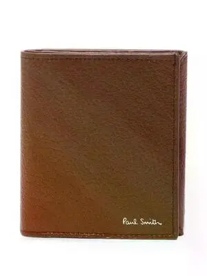 Paul Smith Logo-stamp Pebbled-leather Wallet - Brown
