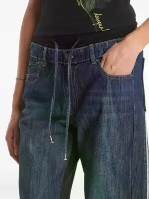Desigual Drawstring-waist Cuffed-hem Jeans