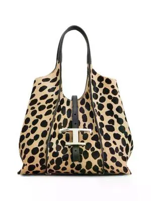 TOD'S T Timeless Shopping Bag In Pony Effect Leather Mini