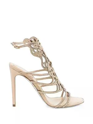 Rene Caovilla 110mm Eden Sandals - Neutrals