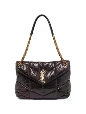 Saint Laurent 2023 Medium Loulou Puffer Shoulder Bag - Red