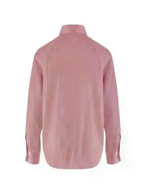 HER SHIRT Satin-finish Long-sleeve Shirt