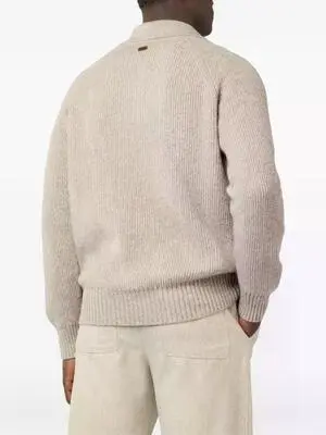 TOD'S Polo Buttonless Ribbed Mouline