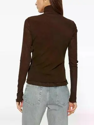 GANNI Turtleneck In Marl Mesh