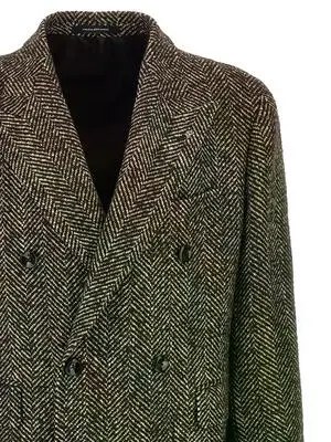 Tagliatore Londra Herringbone Double-breasted Coat