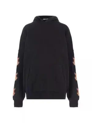 Just Cavalli Rhinestone-embellished Graphic-print Hoodie - Black