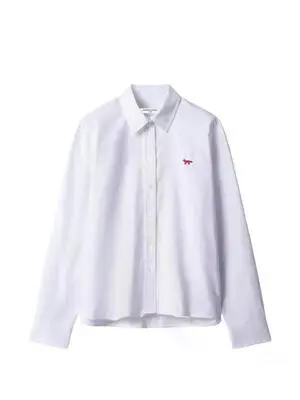 Maison Kitsuné Logo Patch Cotton Shirt - White