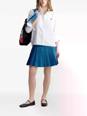 Maison Kitsuné Logo Patch Cotton Shirt