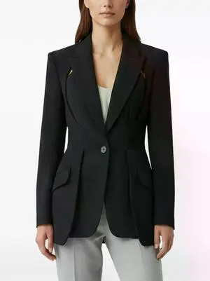 Alexander McQueen Cut-out Single-breasted Blazer
