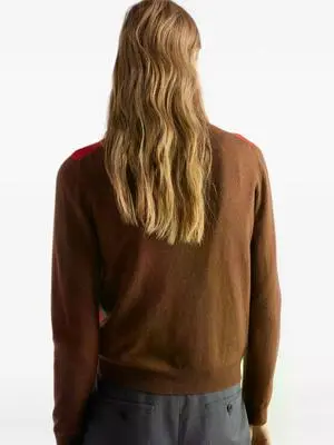 Prada Argyle Cashmere Polo Sweater