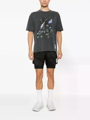 Satisfy Graphic-print Distressed T-shirt - Grey
