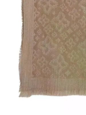 Tagliatore Jacquard-pattern Frayed Scarf