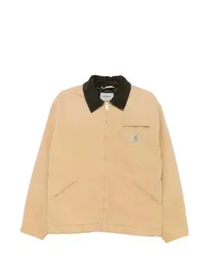 Carhartt Work In Progress Corduroy Collar Zip-up Shirt Jacket - Neutrals