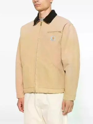 Carhartt Work In Progress Corduroy Collar Zip-up Shirt Jacket - Neutrals