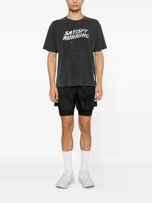 Satisfy Distressed Logo-print T-shirt