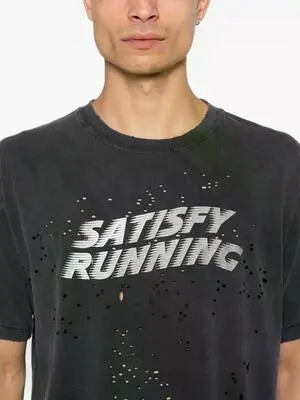 Satisfy Distressed Logo-print T-shirt