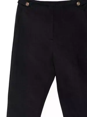 Liu Jo Herringbone Button-detail Trousers - Blue