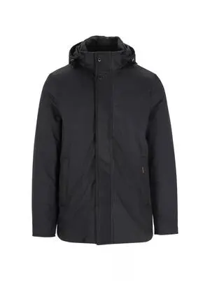 MOORER Petrini-ads Hooded Coat - Black