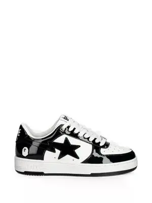 A BATHING APE Sta Patent Leather Sneakers - Black