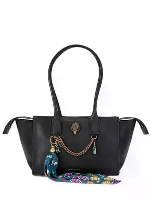 Kurt Geiger Eagle-plaque Scarf-detail Tote Bag - Black