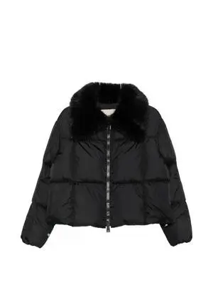 Herno Zip-up Puffer Jacket With Fur Collar