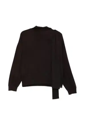 Liu Jo Tie-neck Rhinestone-logo Sweatshirt
