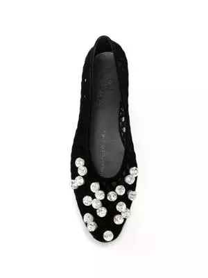 HEAVENLY JELLY Lustre Crystal-embellished Laser-cut Ballet Flats